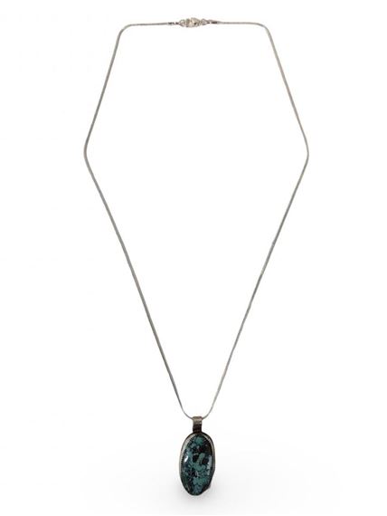 Peter & Ann Bateman | Sterling Silver Spider Web Turquoise Pendant ...