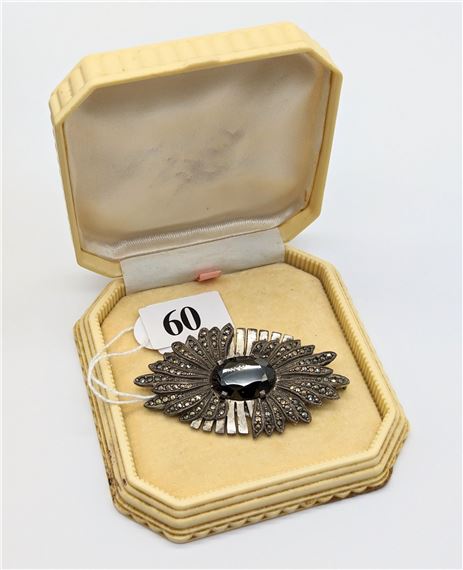 Peter & Ann Bateman | STERLING SILVER MARCASITE BROOCH | MutualArt