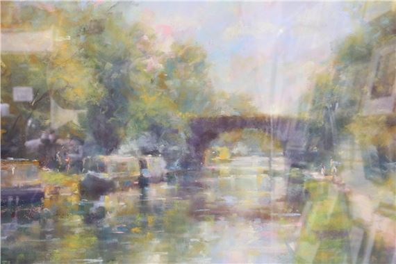 Steven Bewsher | spring canal scene (Stockton Heath (1994) | MutualArt