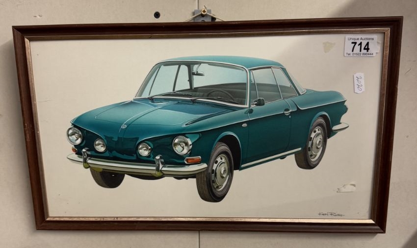 Ken Rush | Airbrush of a 1970s VW Volkswagen Karmann Ghia Type 3 Razor ...