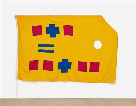 Lawrence Weiner | Drapeau for a community, from Gran Pavese – The Flag ...