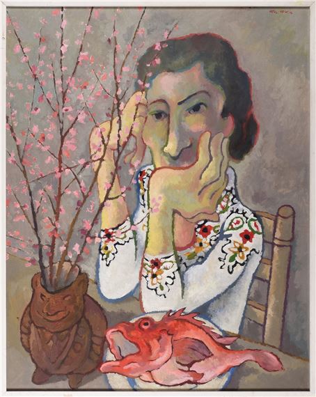 Rafael Ortiz Alfau | Mujer con cabracho | MutualArt