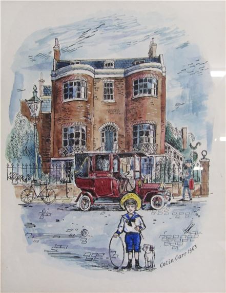 Colin Carr | Westgate Louth with label to rear loaned by Mrs E.M Boldon ...