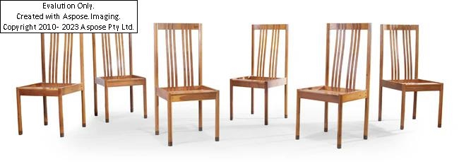 Alan Peters | Unique dining table and six dining chairs (1979) | MutualArt