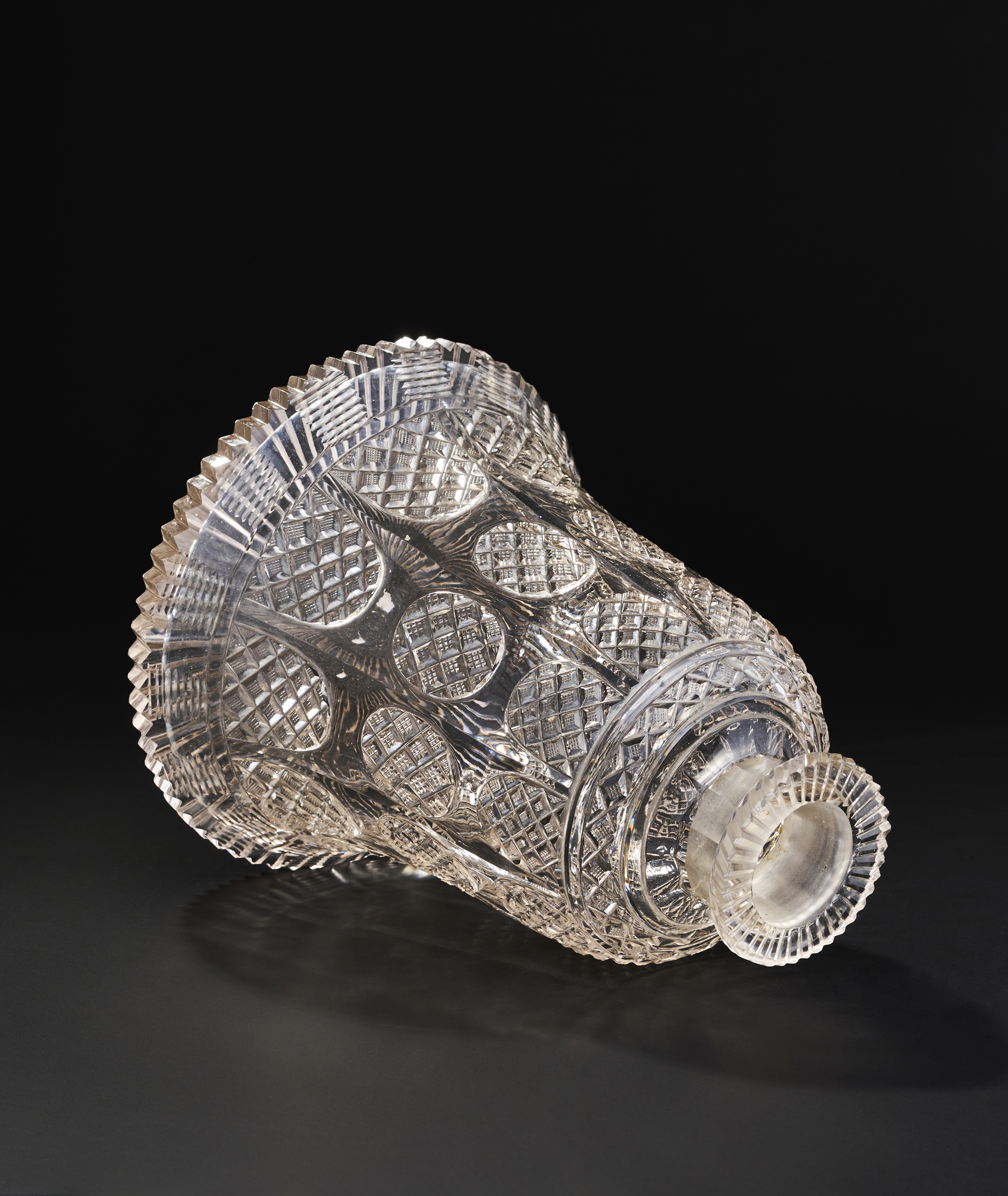 Large | A LARGE OSLER CUT GLASS HUQQA BASE FOR THE INDIAN MARKET, 19TH ...