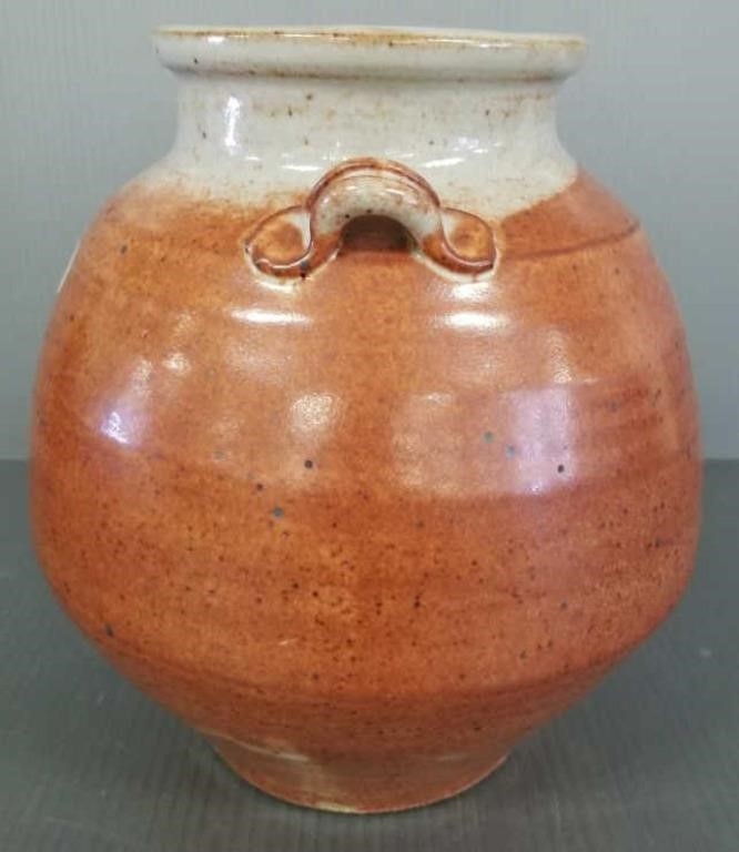 Warren MacKenzie | Warren MacKenzie bulbous handled vase | MutualArt