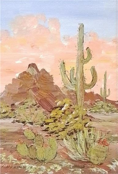 Mary Welsh | Sunset On The Desert | MutualArt