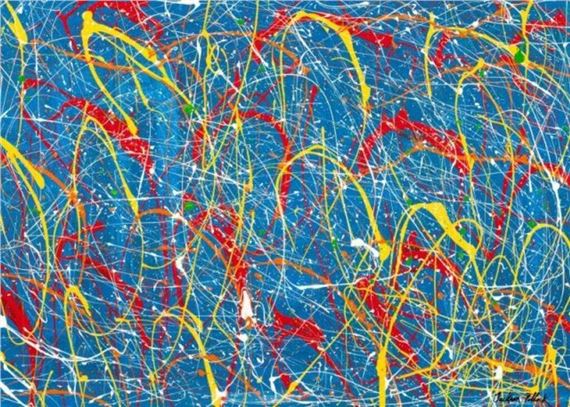 Jackson Pollock | Style of Jackson Pollock Expressionist Painting | MutualArt