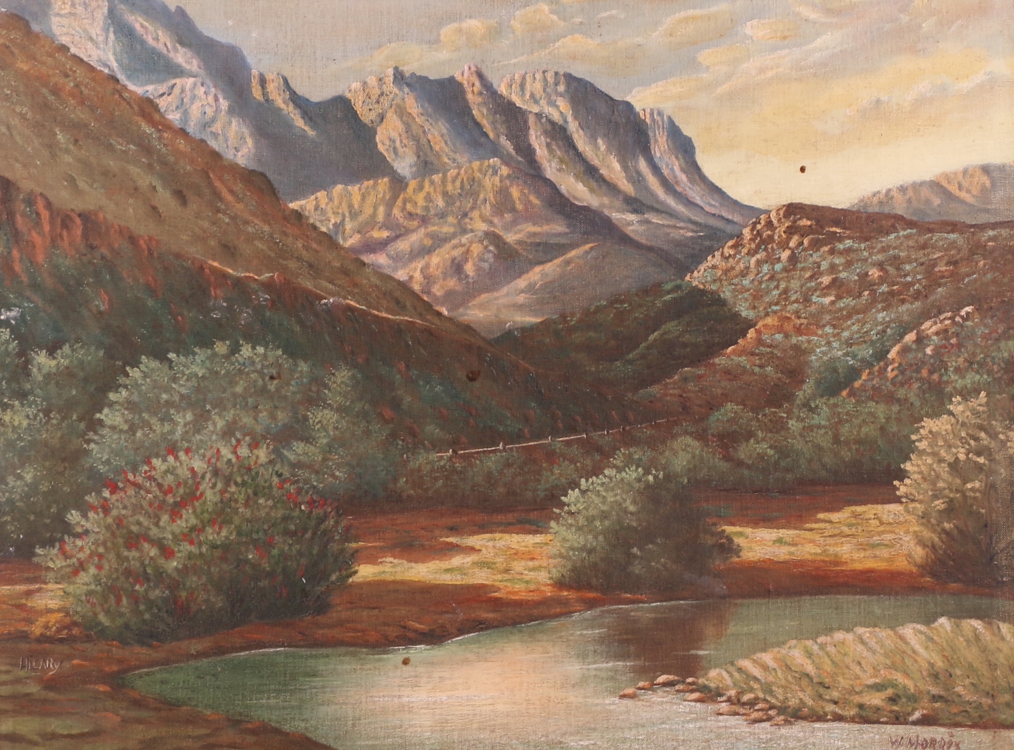 W. Morris | MOUNTAIN PASS WITH RIVER | MutualArt