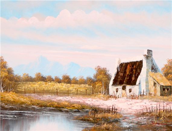 Joe Herman | COTTAGE NEXT TO POND | MutualArt
