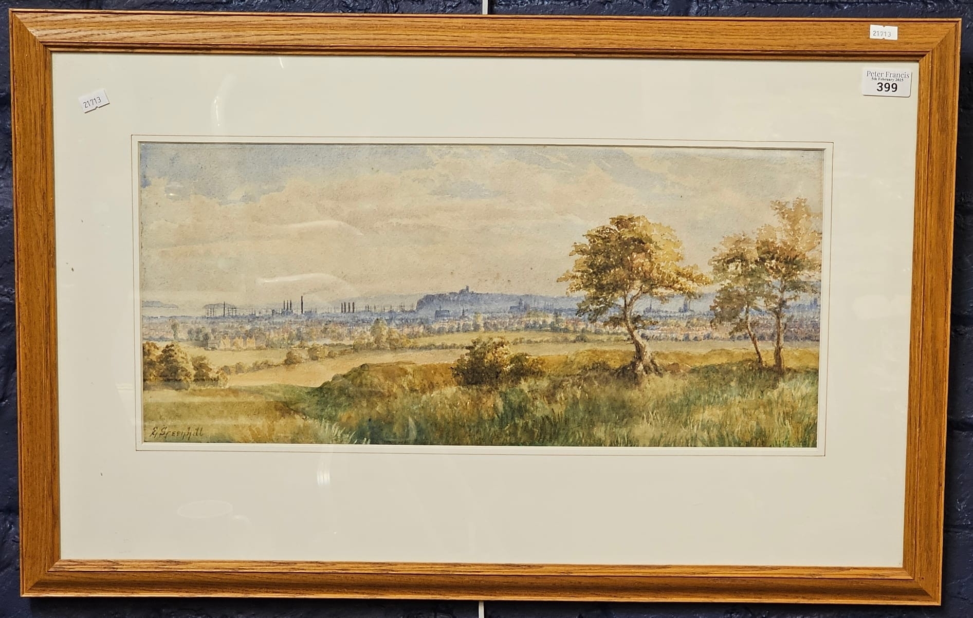 E. Greenhill | Welsh landscape with Penarth Head from Llanishen with ...