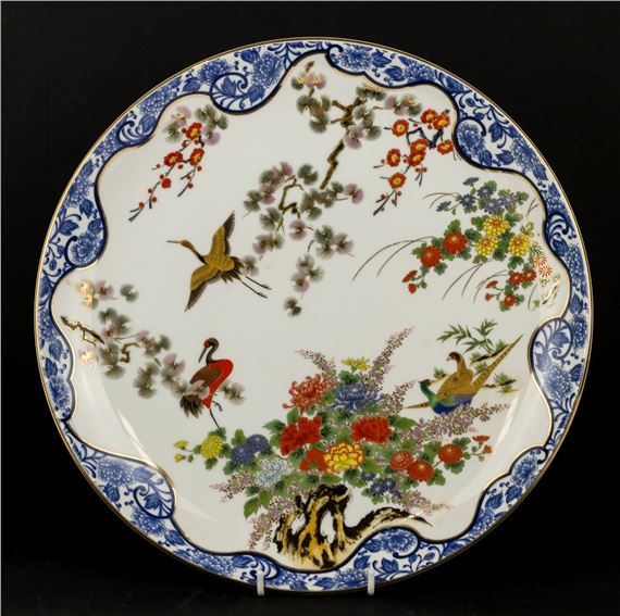 Shibata Toki | A Shibata Toki (Japan) porcelain charger decorated with ...