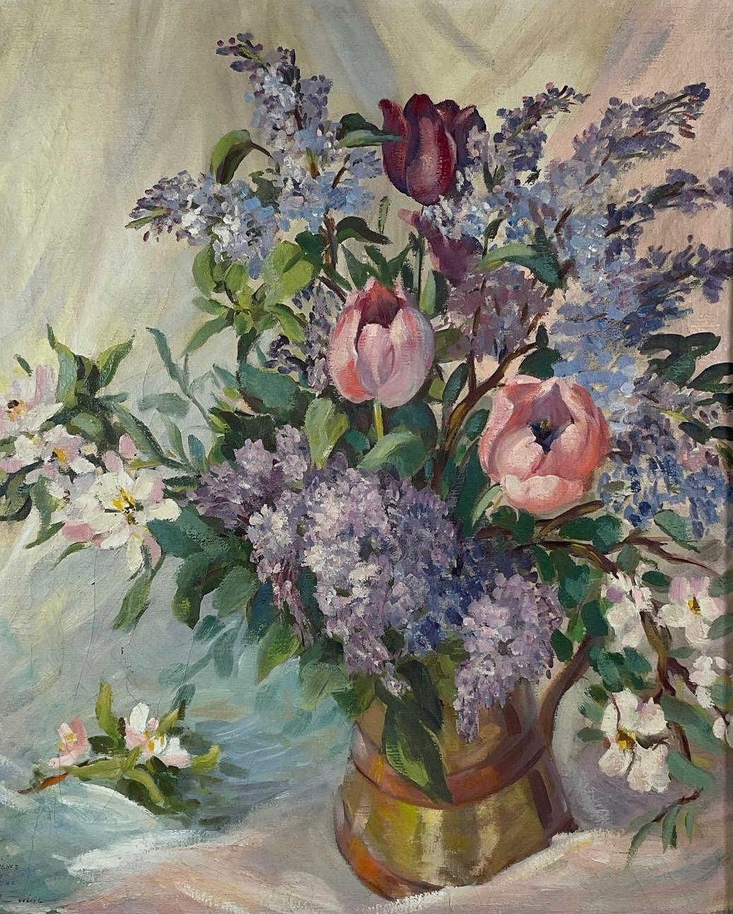 Florence Prince Ewing | Tabletop still life of flowers | MutualArt