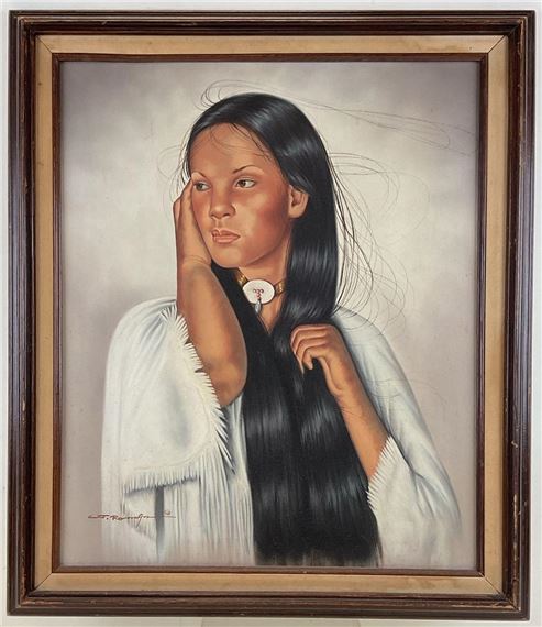 Jacinto Roman | Portrait of Native American woman | MutualArt