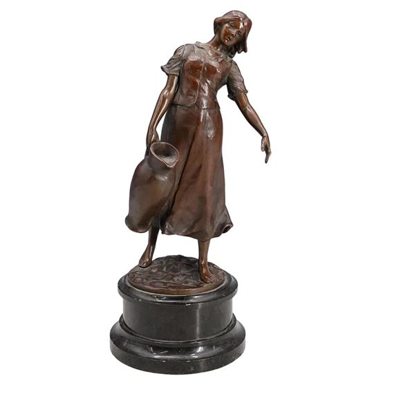 Paul Ludwig Kowalczewski | A young maiden carrying a large water jug ...