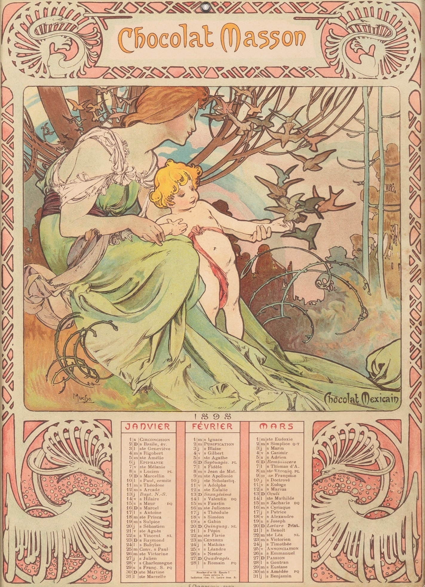 Alphonse Mucha | CHOCOLAT MASSON (1897) | MutualArt