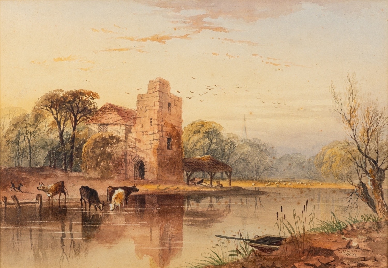 Cornelius Pearson | The Tithe Barn (1849) | MutualArt