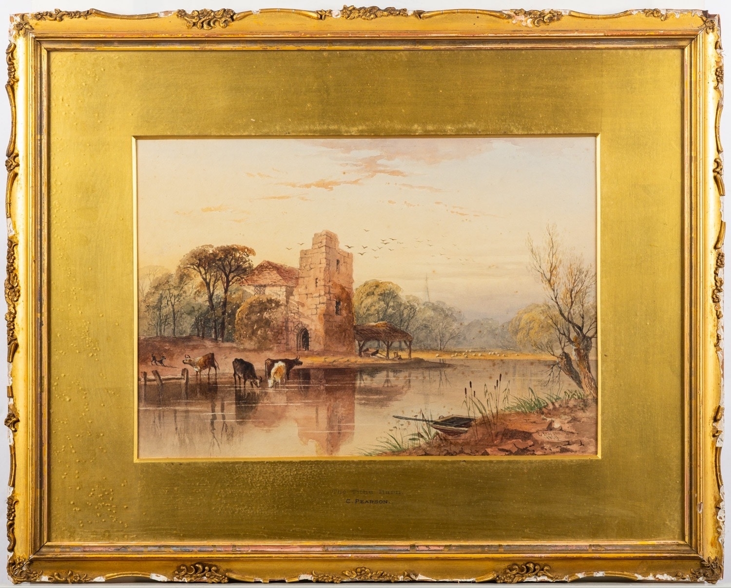Cornelius Pearson | The Tithe Barn (1849) | MutualArt