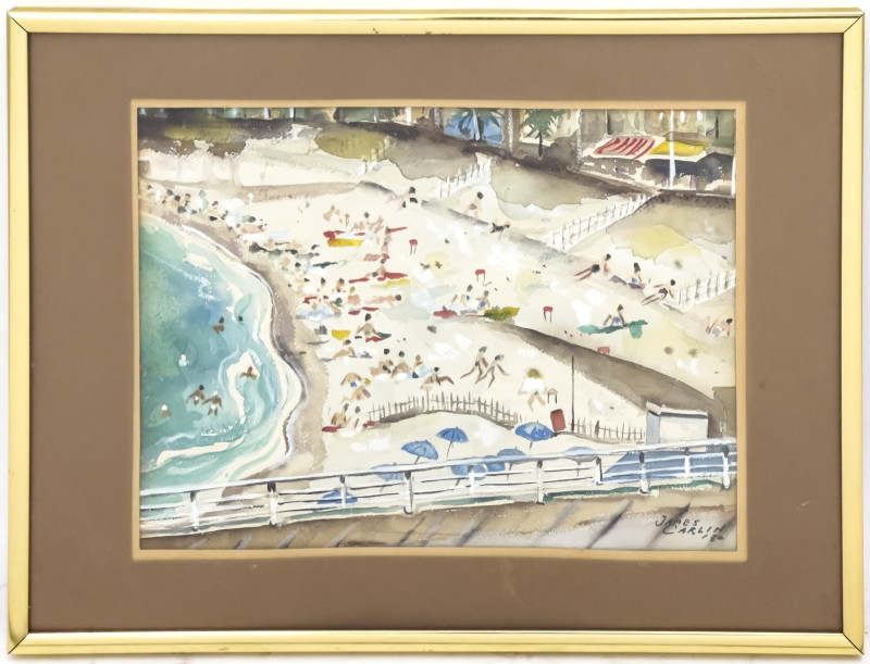 James Carlin | Beach Scene (1984 (1984) | MutualArt