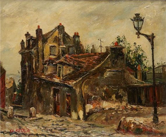 Charles Feola | Charles FEOLA (1917-1994) Parisian alley Oil on canvas ...