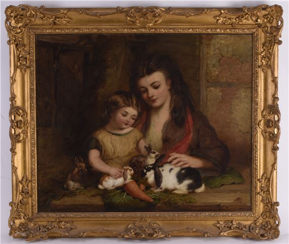 John F. Pasmore | Feeding the Rabbits | MutualArt