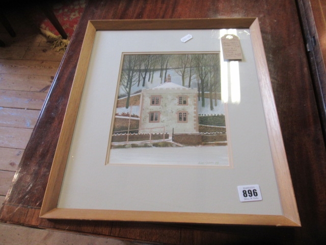 Alan John Green | VIEW OF A CASTELLATED COTTAGE SIGNED ALAN JOHN GREEN ...