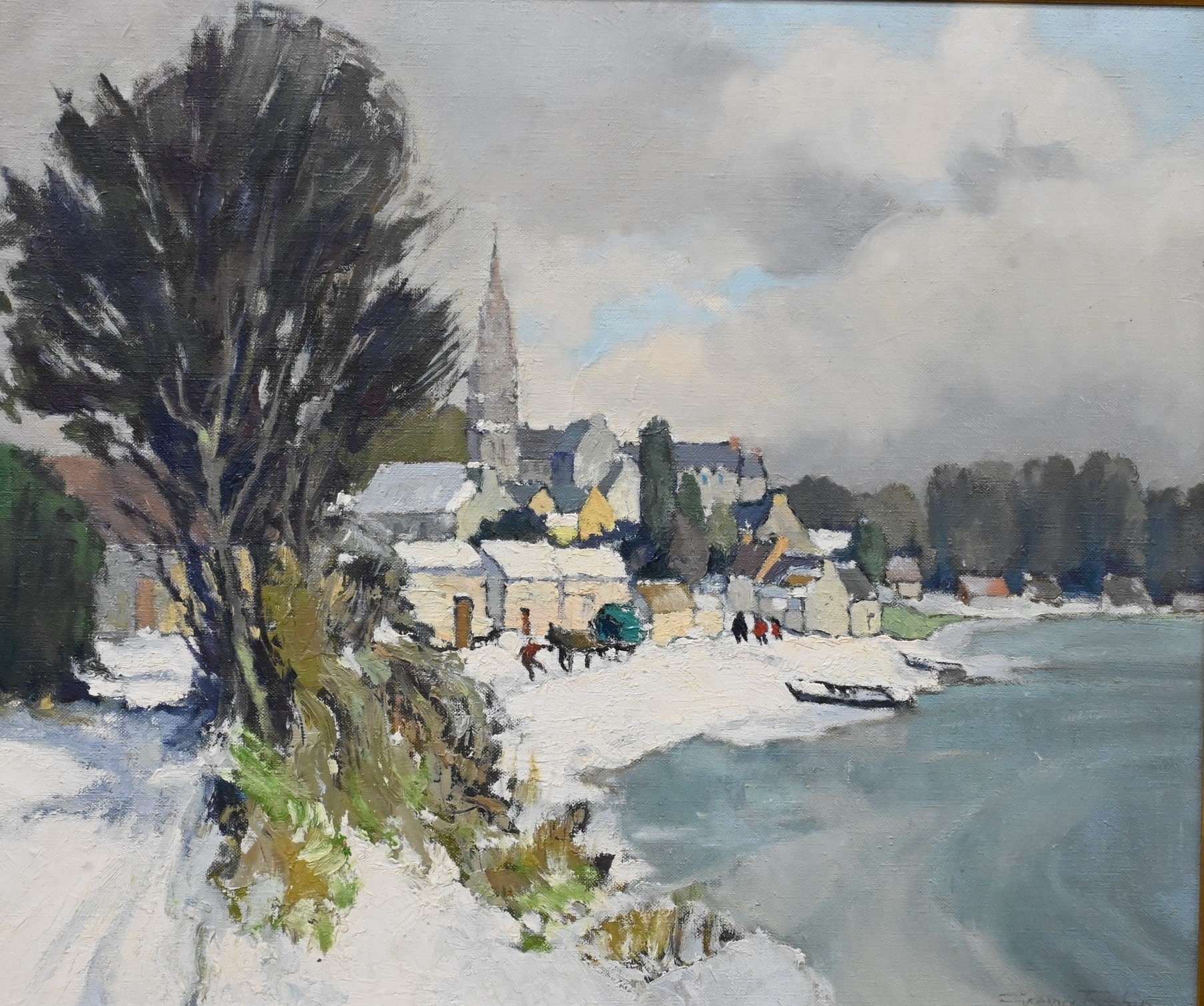 Georges Charles Robin | “Hiver a Pont-Croix” | MutualArt