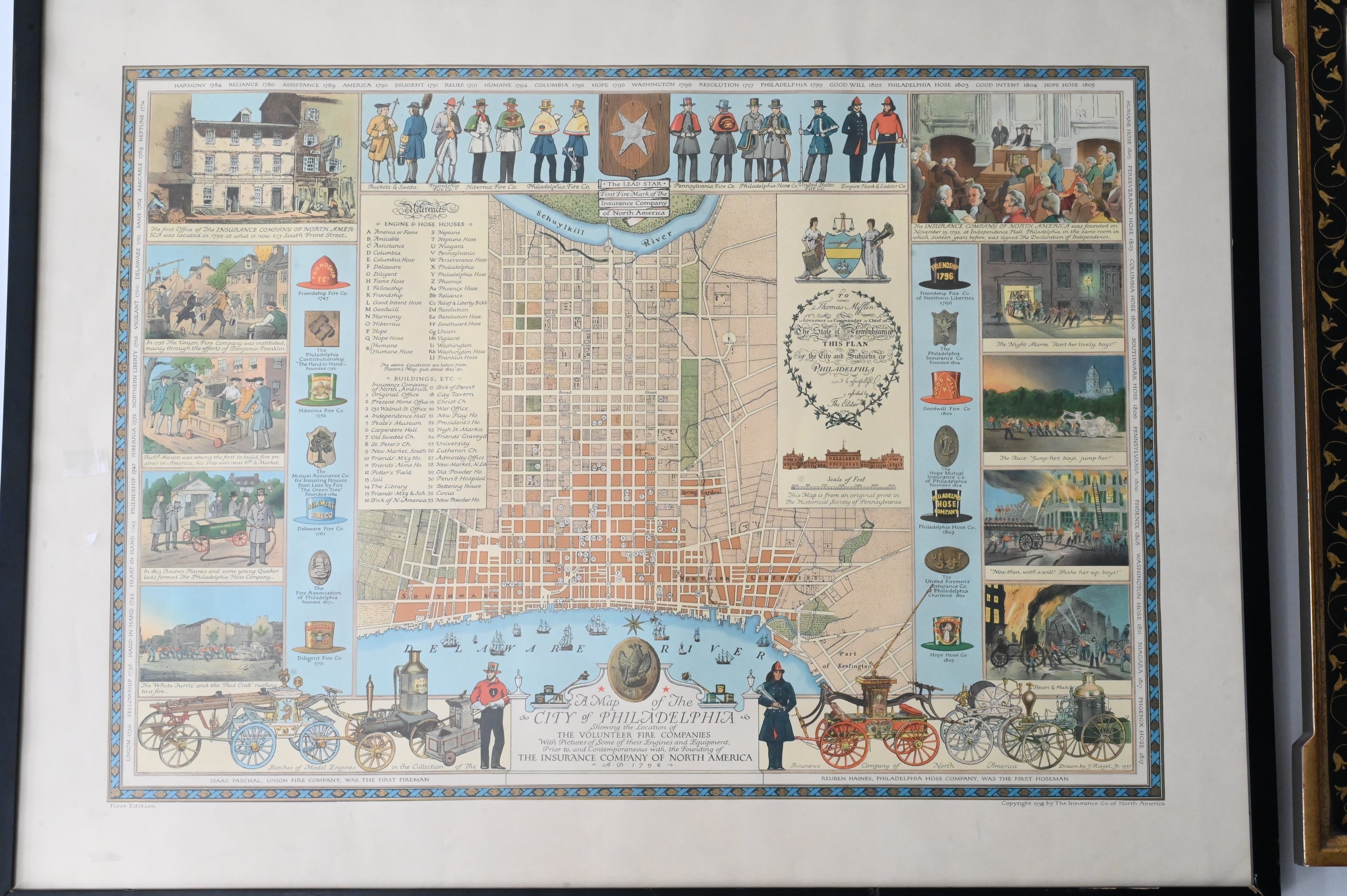 Jacob Riegel | “Philadelphia Fire Map”, circa 1938 (Circa 1938) | MutualArt