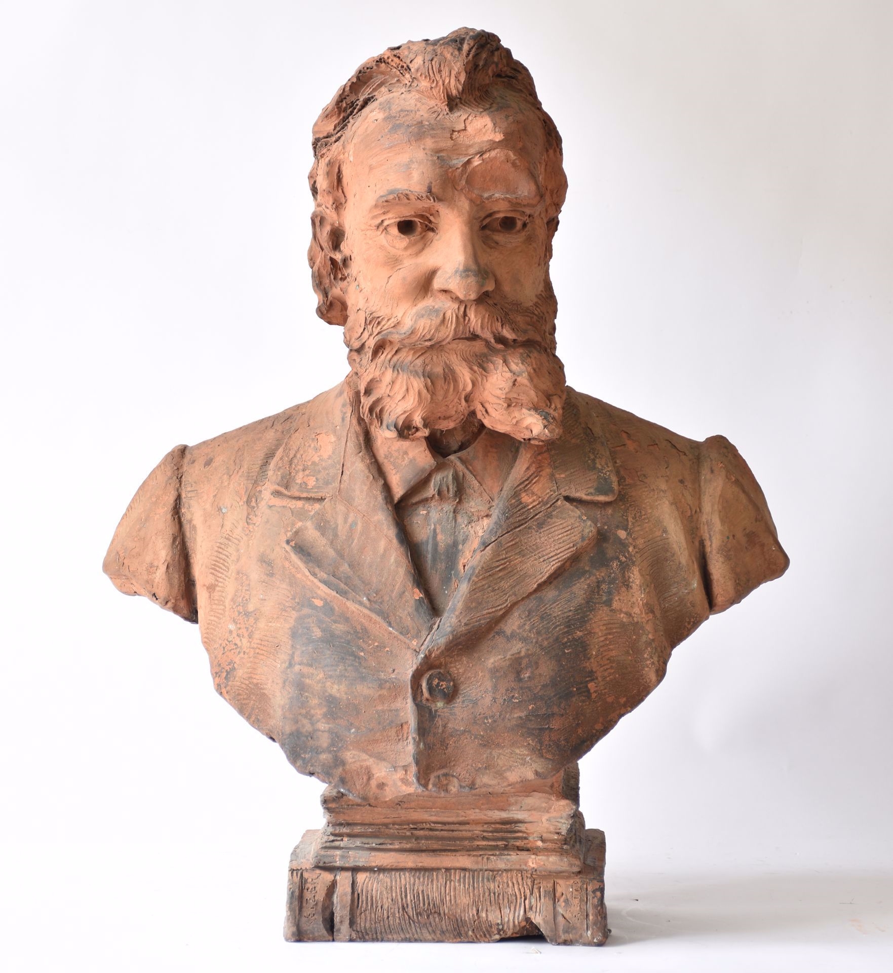 Dominique Bossche | Bust of Hendrik Conscience: terracotta statue ...