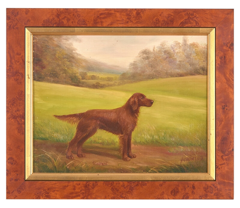 Henry Crowther | Stedfast, a Red Setter in a Landscape | MutualArt
