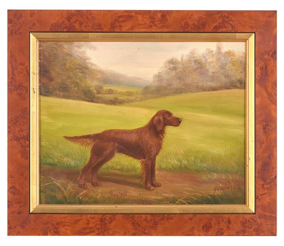 Henry Crowther | Stedfast, a Red Setter in a Landscape | MutualArt
