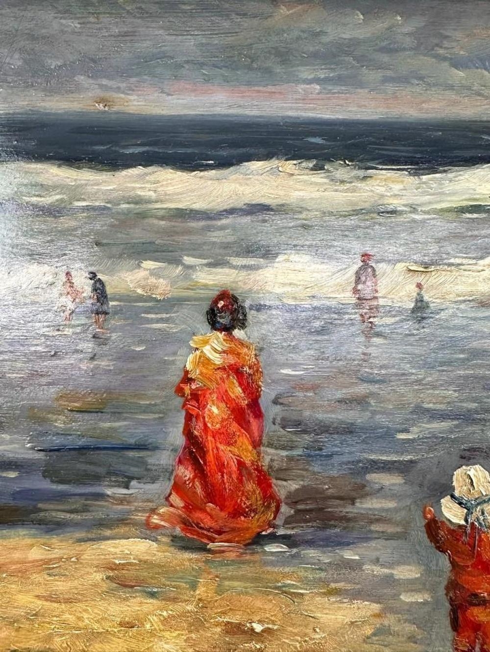 Claude Cahill Cooper | Beach Scene with Children | MutualArt