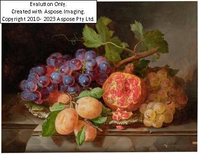 Andreas Lach | Früchtestillleben mit Weintrauben | MutualArt