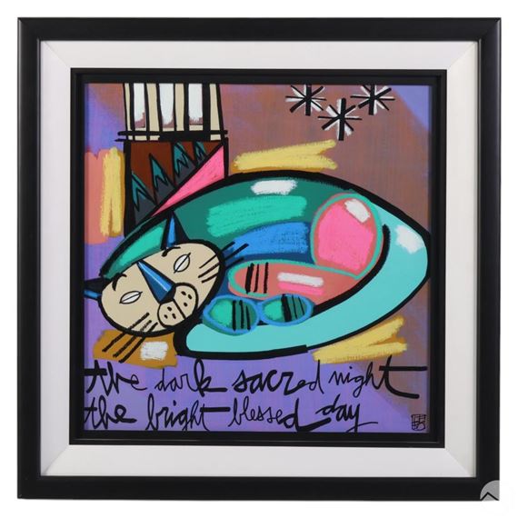David Lebo LeBatard | LEBO b.1972 Bright Blessed Day Cat Giclee SIGNED ...