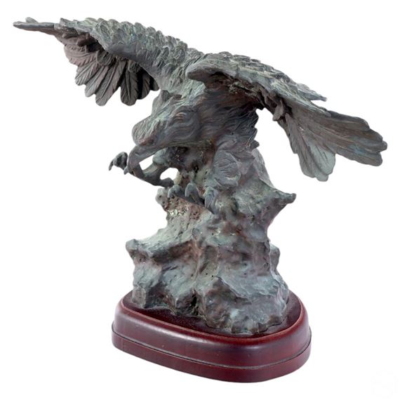 Paul Brunelle | Bronze Bald Eagle Sculpture Manner Paul Brunelle ...