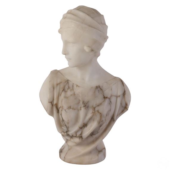 Gugliemo Pugi | Guglielmo Pugi 1850-1915 Marble & Alabaster Bust ...