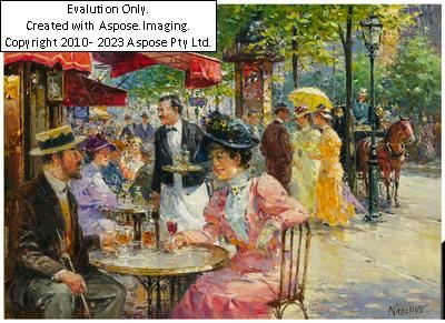 Detlev Nitschke | Pariser Straßencafe | MutualArt