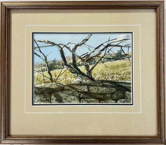 David McKay | Old Tree and Rock Wall | MutualArt