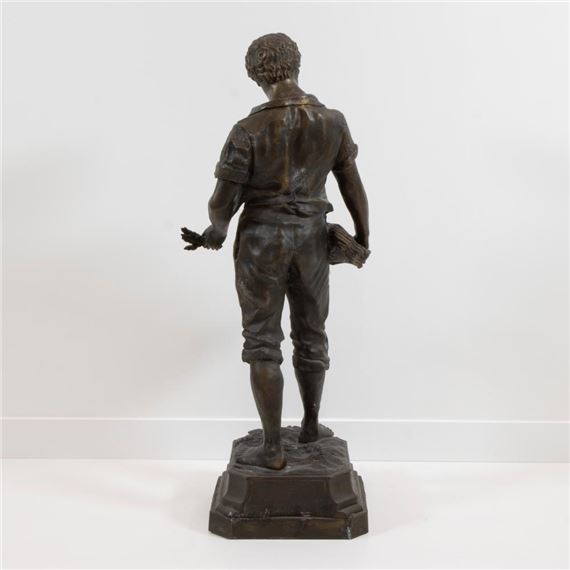 F. Milliot | Large statue of a sower in artificial bronze | MutualArt
