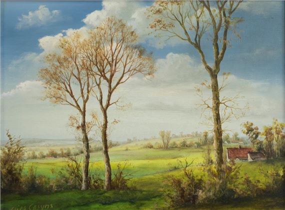 Gies Cosyns | oil on canvas View of the Flemish Ardennes | MutualArt