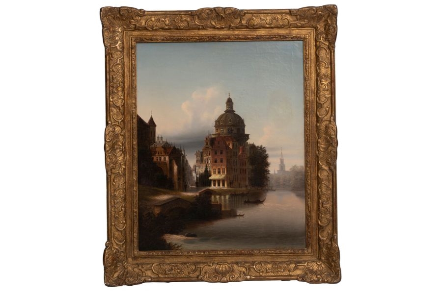 Johann Wilhelm Jankowski | Paysage lacustre représentant probablement ...