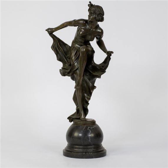 Fortunato Gori | bronze sculpture Danseuse on marble base | MutualArt