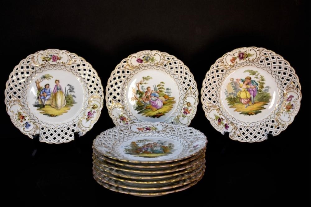 Augustus Rex | A superb set of ten Augustus Rex cabinet plates having ...