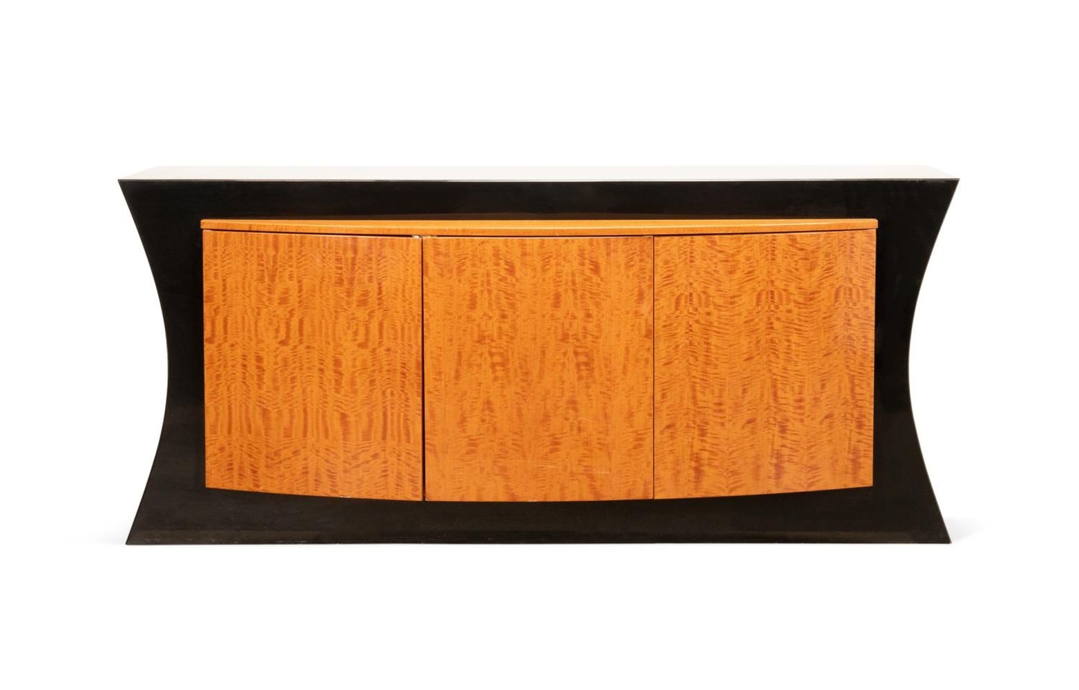 Massimo Morozzi | 1980S MODERN SATIN WOOD & BLACK LACQUER SIDEBOARD ...