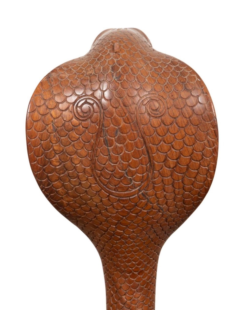 Indian School, 20th Century | LARGE INDIAN CARVED WOOD COBRA SCULPTURE ...