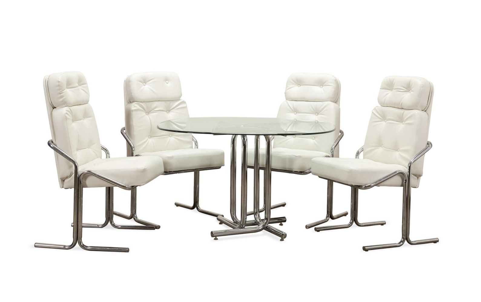 Jerry Johnson | JERRY JOHNSON DINING TABLE AND FOUR CHAIRS (Circa 1970 ...