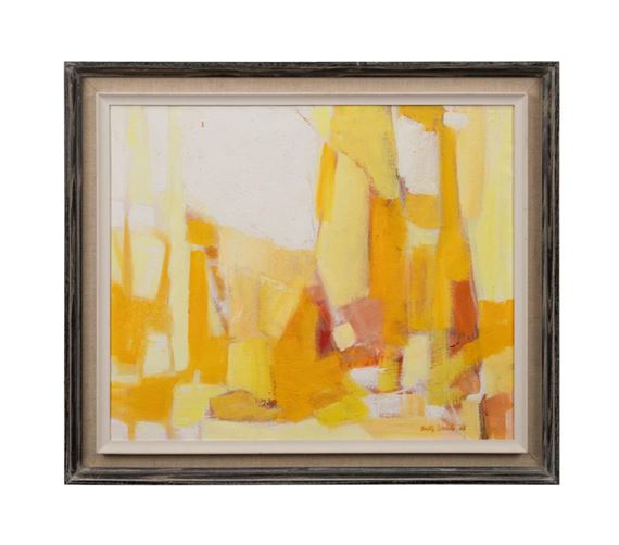 Betty Barnes Loehle | Untitled - Abstract in Yellow - 1968, oil on ...