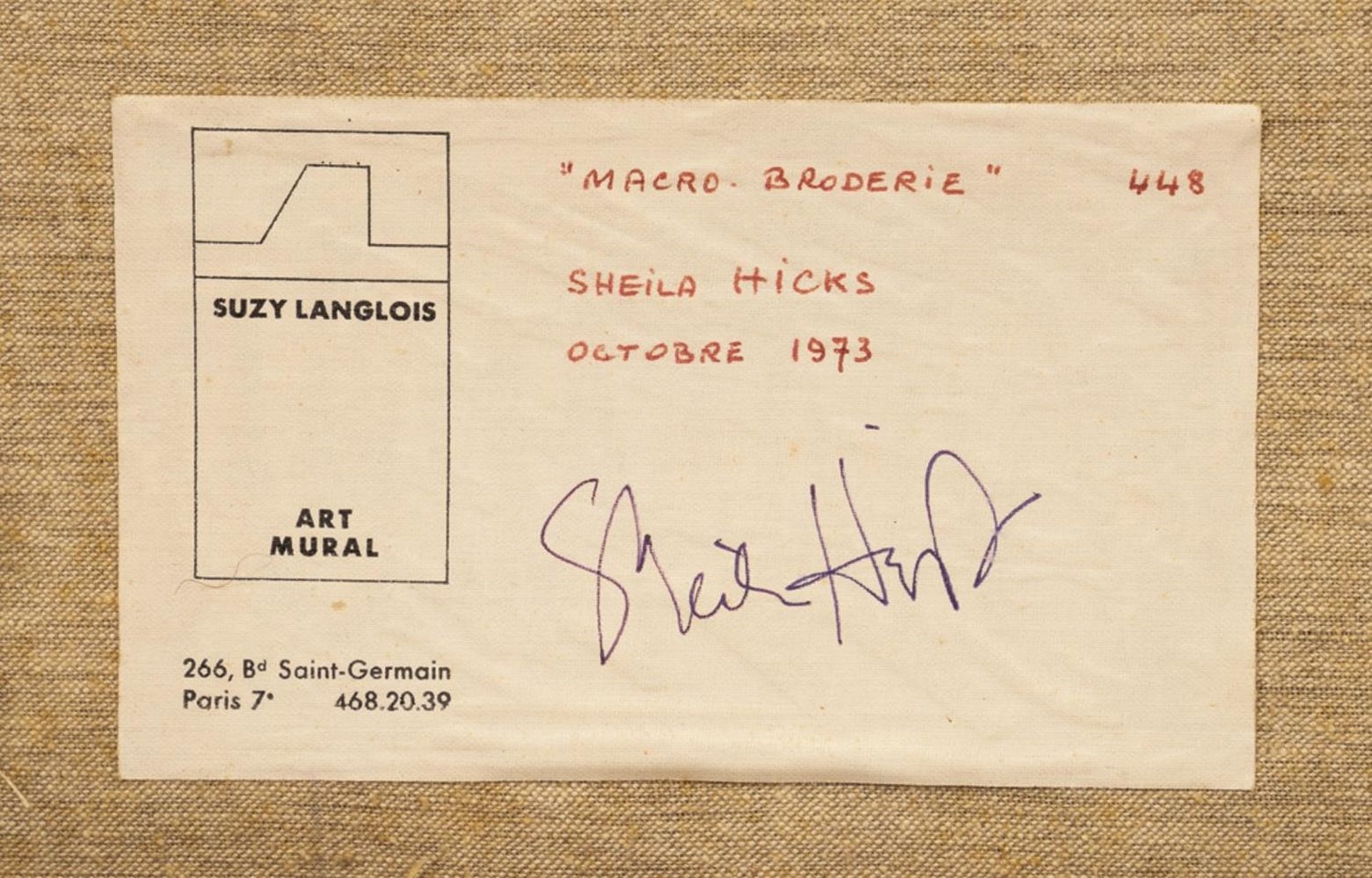 Sheila Hicks | MACRO BRODERIE (1973) | MutualArt