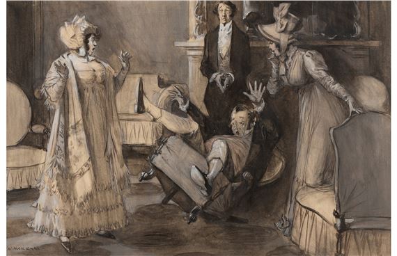 Wallace Morgan | A Clamor in the Study | MutualArt