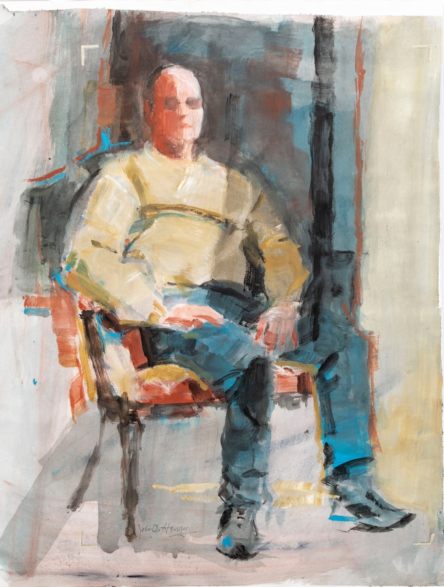 John C. Henry | Figure studies of people sitting in chairs | MutualArt